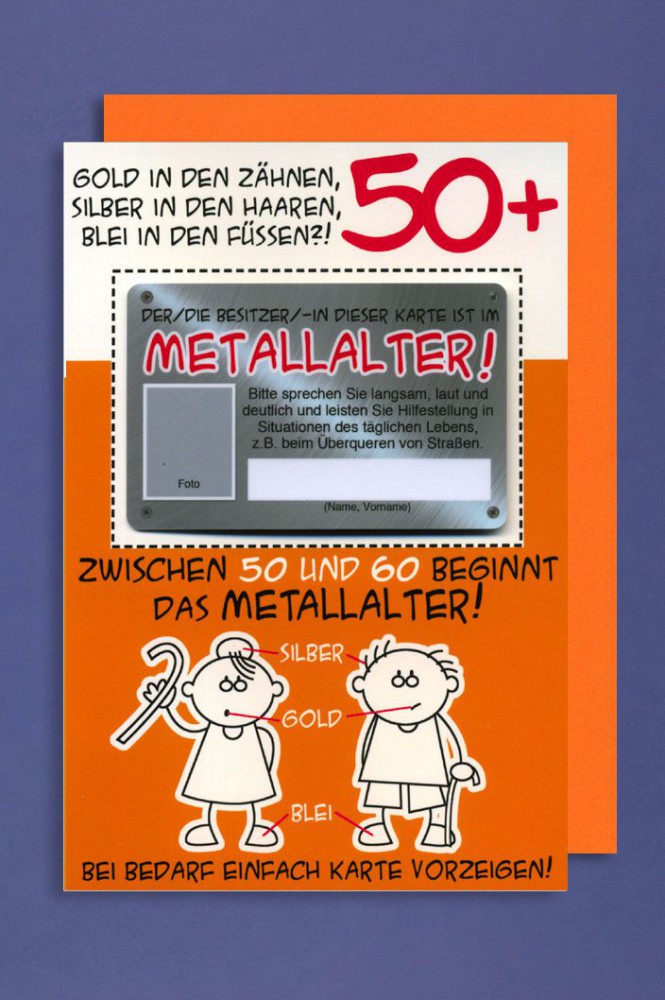 Grußkarte 50+ Geburtstag Karte Humor Applikation Scheckkarte ... Grußkarte 50+ Geburtstag Karte Humor Applikation Scheckkarte ...